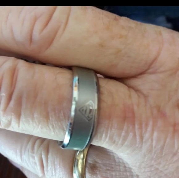 DC Comics | Accessories | Mens Stainless Steal Ring With Superman Logos ...